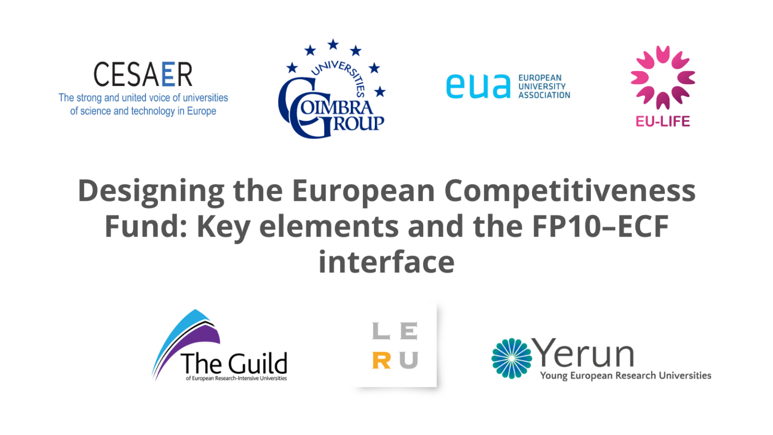 Designing the European Competitiveness Fund: Key Elements and the FP10 ...